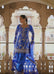 Royal Blue Embroidered Satin Punjabi Suit – Lashkaraa